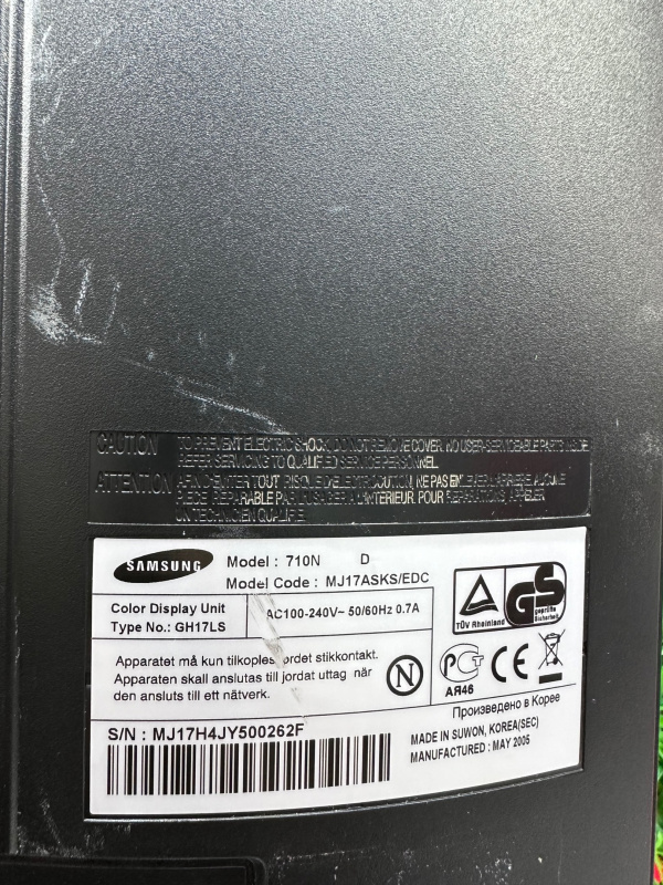 Купить Монитор МОНИТОР Samsung 710N Б/У за 0 руб. — состояние 9/10