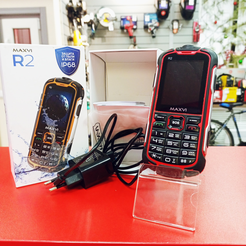 Купить Мобильный телефон Maxvi R2 (32 МБ, Оранжевый) Б/У за 0 руб. — состояние 9/10